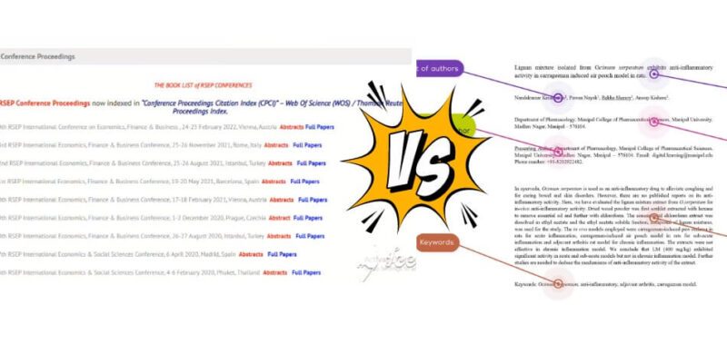 Conference Proceedings Vs Abstract