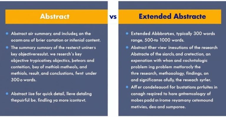 What Is The Difference Between Abstract And Extended Abstract